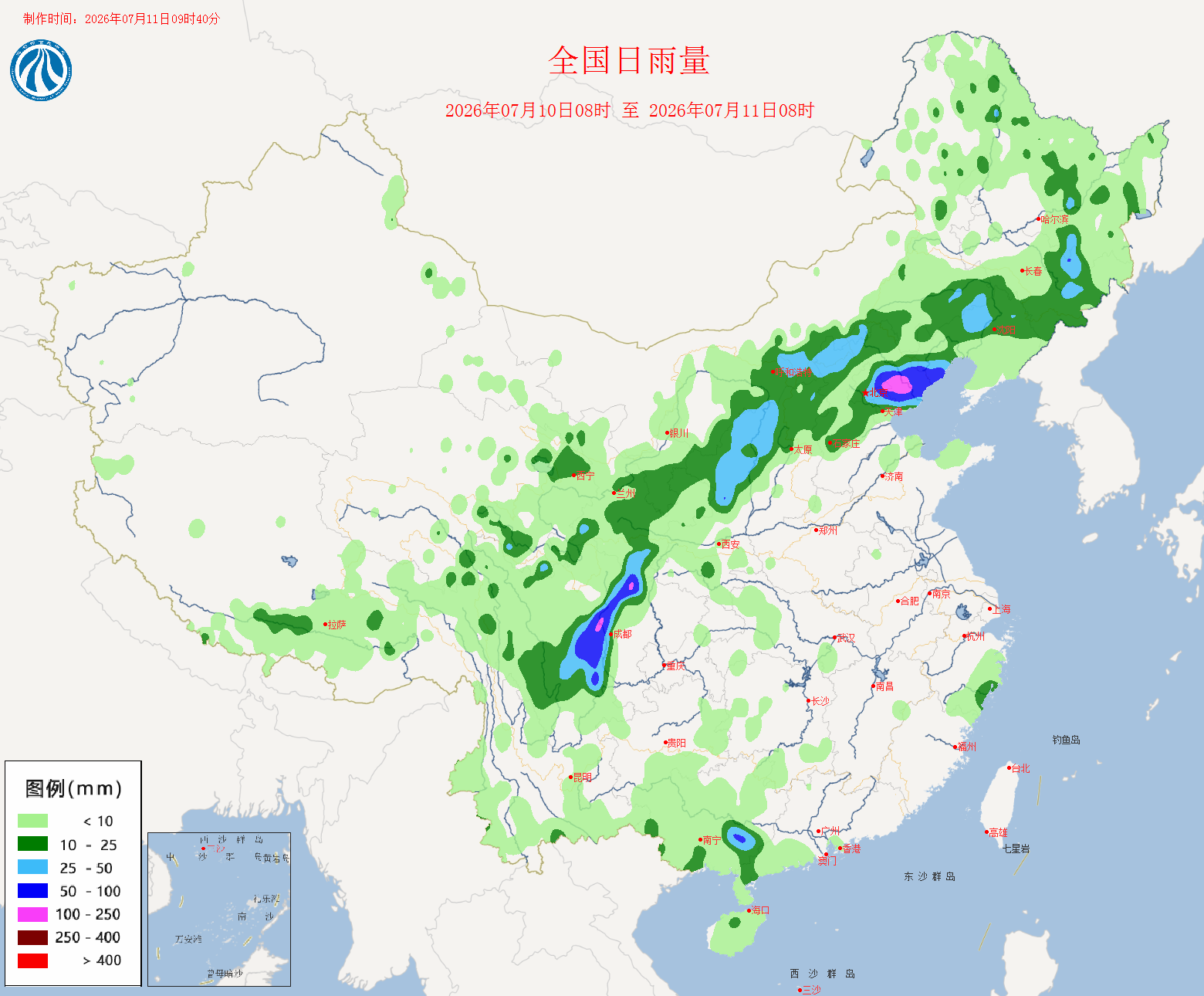实时更新｜中国水情实况地图